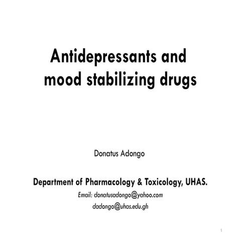 ANTIDEPRESSANTS AND MOOD STABILISING DRUGS.pptx