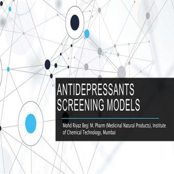 Antidepressants screening models | PPTX
