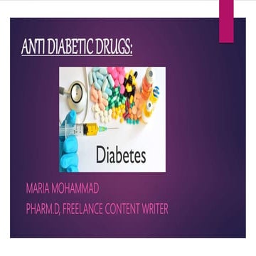 Anti diabetic drugs | PPTX