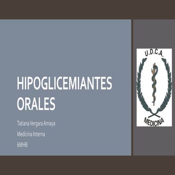 Antidiabéticos - hipoglicemiantes orales | PPTX