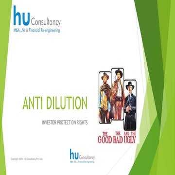 Anti-Dilution (Investor's Right Protection) - hu consultancy | PPTX