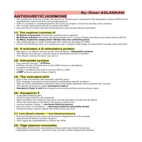 ANTIDIURETIC HORMONE | PDF