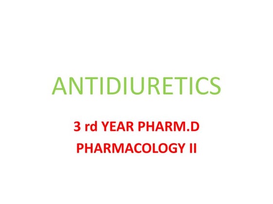 Diuretics-Mechanism of action,Diuretic Types and Adverse effects,Drug ...