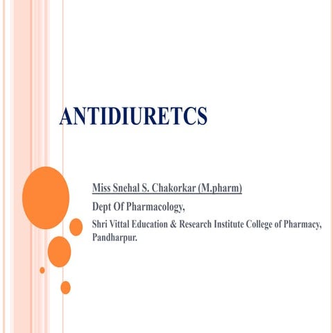 Anti diuretics drugs | PPTX