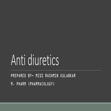 Anti diuretics drugs | PPTX