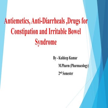 Antiemetics, Anti-Diarrheals and Drugs for Constipation and irritable ...