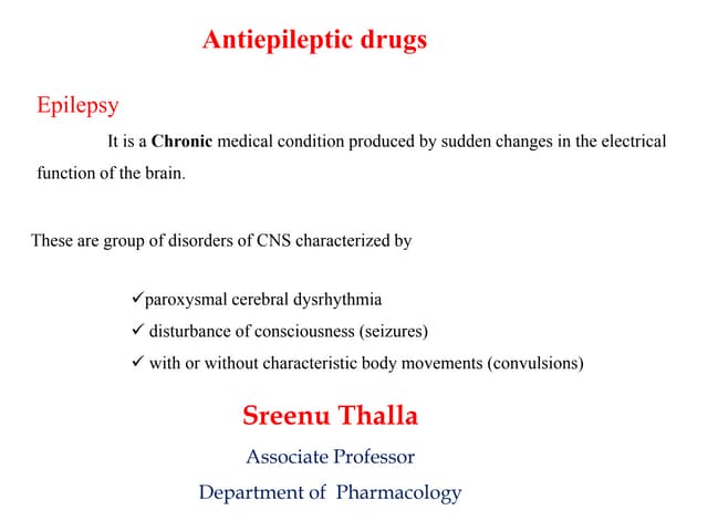 ANTICONVULSANT DRUGS.pptx-classification mechanism structure synthesis ...
