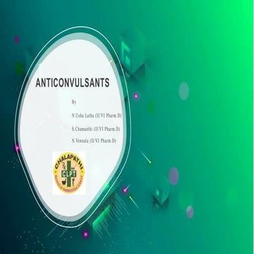 Anticonvulsants : Introduction, Classification, general mechanism of ...