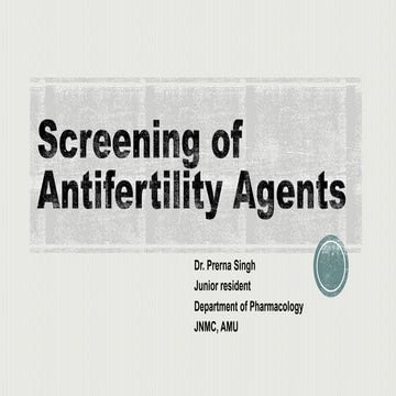 Antifertility screening | PPTX