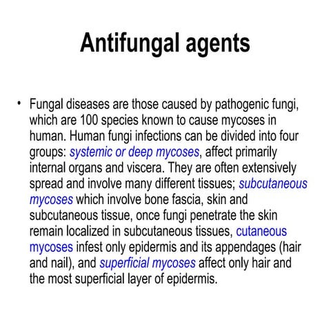 Antifungal agents | PPT