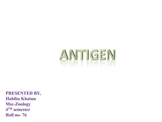 Antigen | PPT
