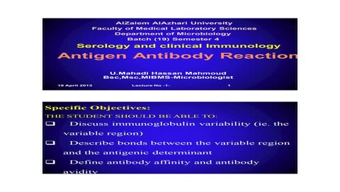 Antigen Antibody Interactions | PPT