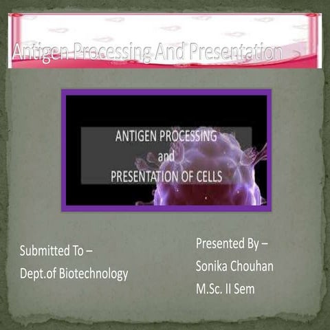 Antigen processing and presentation | PPTX