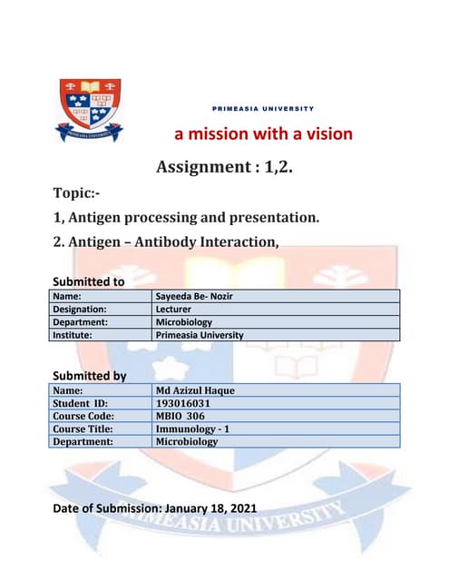 Lecture On Antigen Processing And Presentation Pathways Pdf