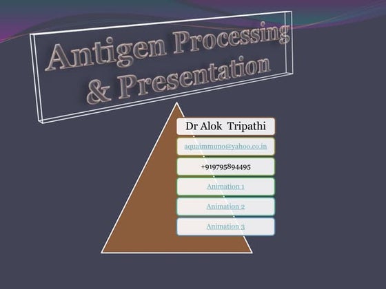 Antigen processing and presentation | PPTX | Biological Sciences | Science