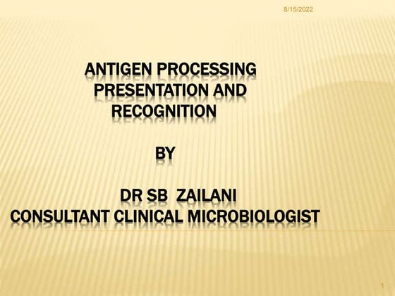 Antigen processing and presentation | PPTX | Biological Sciences | Science