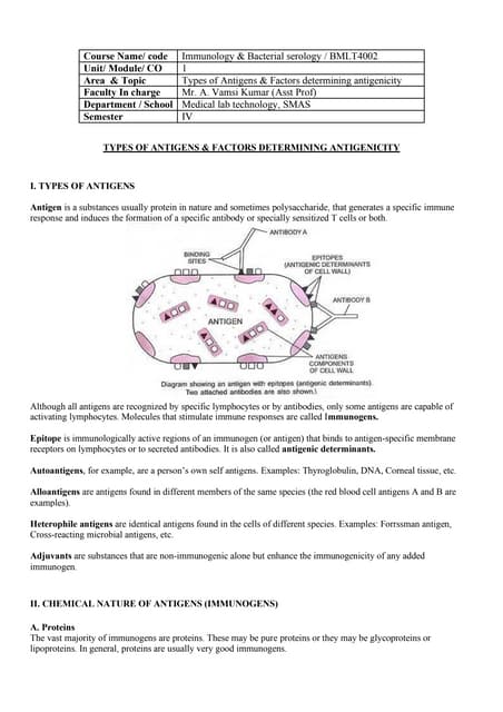 Antigen | PPTX | Chemistry | Science