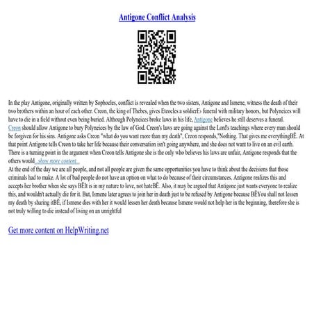 Antigone Conflict Analysis | PPT