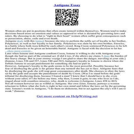 Antigone Essays | PDF