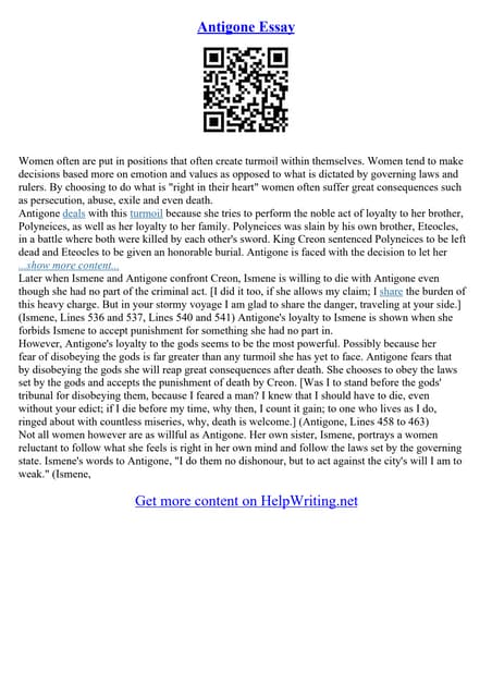 Antigone Conflict Analysis | PPT