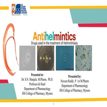 Antihelmintics | PPT
