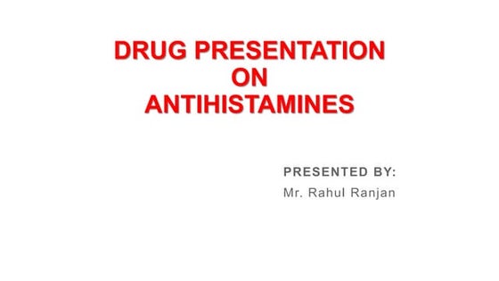Antihistamines - Pharmacology | PPT