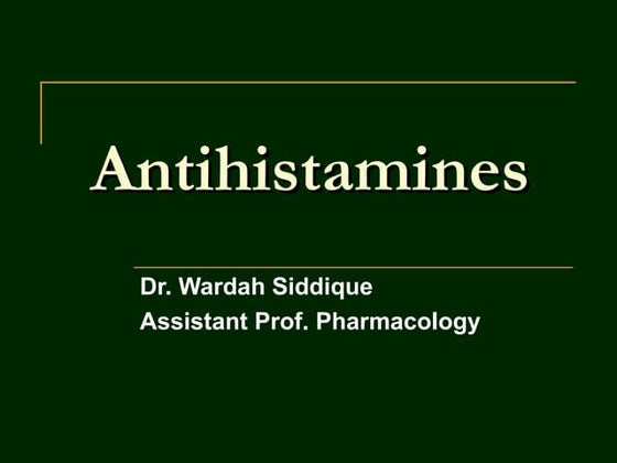 Anti histamines.pptx..................... | PPT