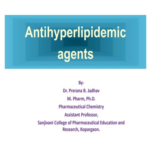 Antihyperlipidemic agents, definition & classificationpdf | PDF