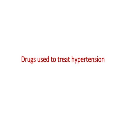 Antihypertensive drugs a pathology review.ppt