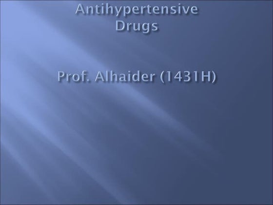 3 Anti Hypertensive Drugs Pdf