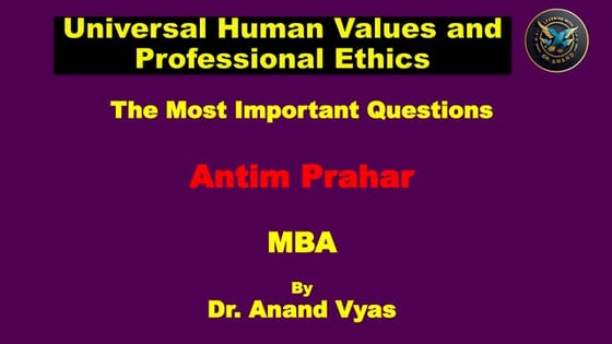 Human values & professional ethics | PPTX
