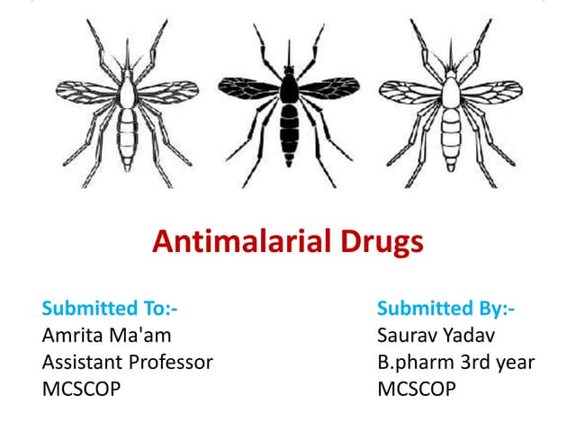 Anti malarial drug classification | PDF