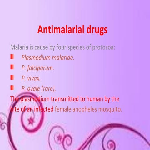 Antimalarial drugs | PPT | Pharmaceutical Drugs | Medical Health