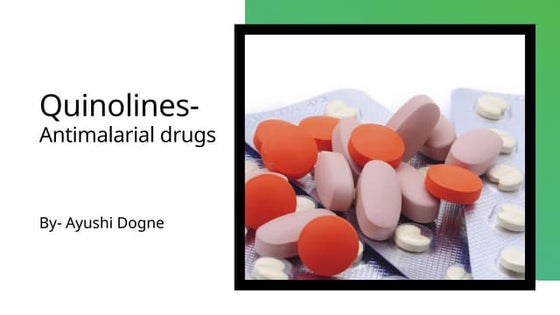 Antimalarial drugs b | PPTX