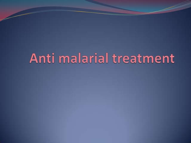 Anti malarial drugs | PPTX