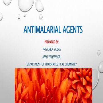 Anti malarial drug classification | PDF