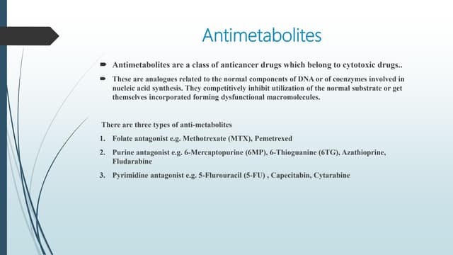 Antimetabolites | PPTX