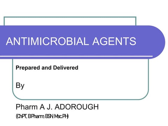 Classification of antimicrobial drugs | PDF | Infectious Diseases ...