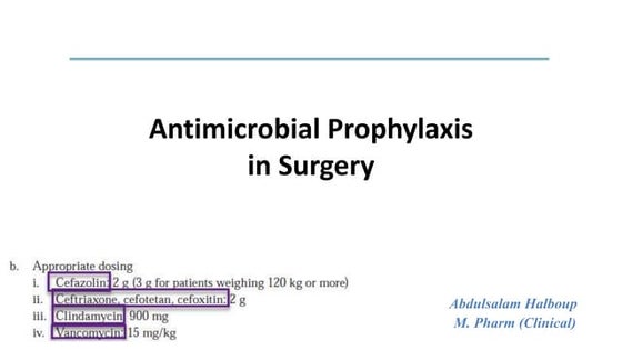 Prophylaxis and empirical uses of antibiotics | PPT