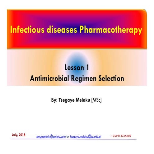 Antimicrobial regimen selection | PDF