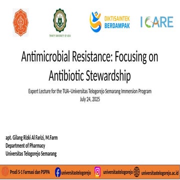 ANTIMICROBIAL RESISTANCE: FOCUSING ON ANTIBIOTIC STEWARDSHIP.pptx