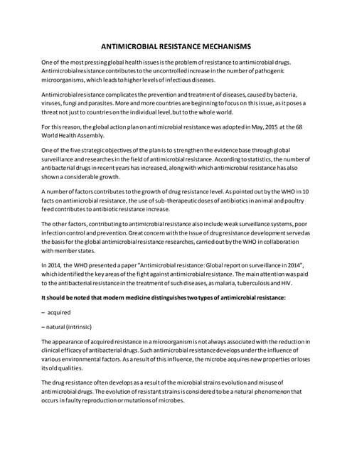 Antibiotic resistance | PDF