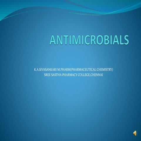 Antimicrobials | PPT