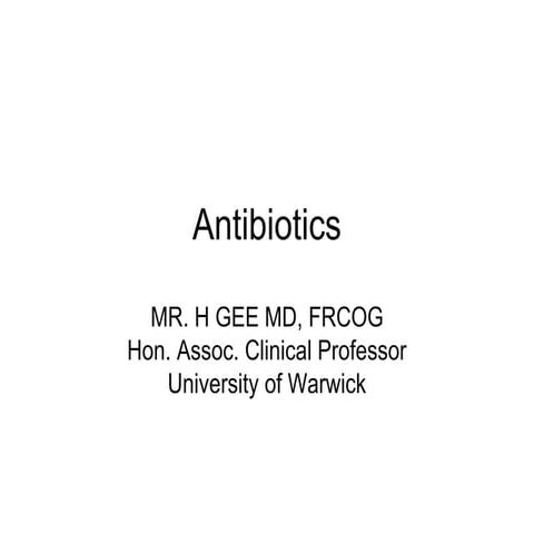 Antibiotics Classification Ppt Ppt