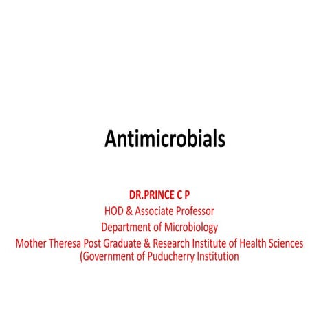 Classification of antimicrobial drugs | PDF