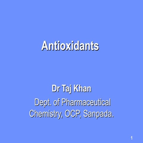 Antioxidants | PPT