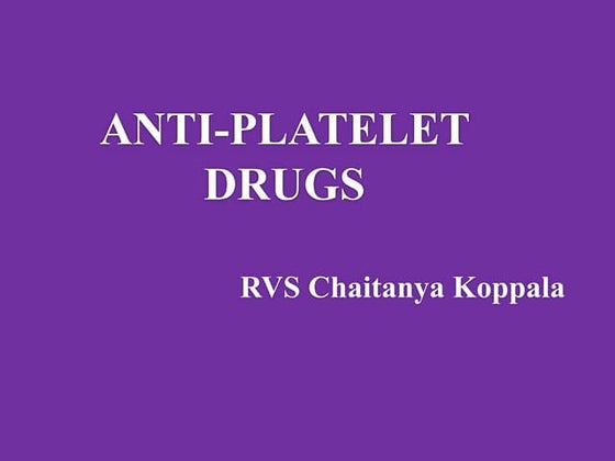 Fibrinolytics & antiplatelets | PPT