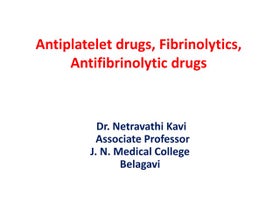 Antiplatelet drugs | PPT
