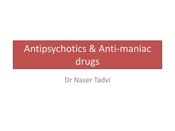 Antipsychotic drugs ppt | PPT
