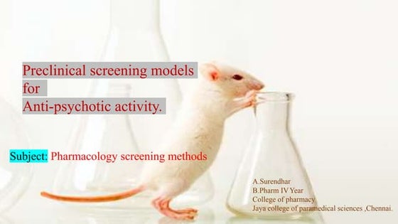 Screening Models of Antidepressants Drugs | PPT